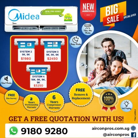 Midea Aircon Promotion | Midea Aircon promotion Singapore